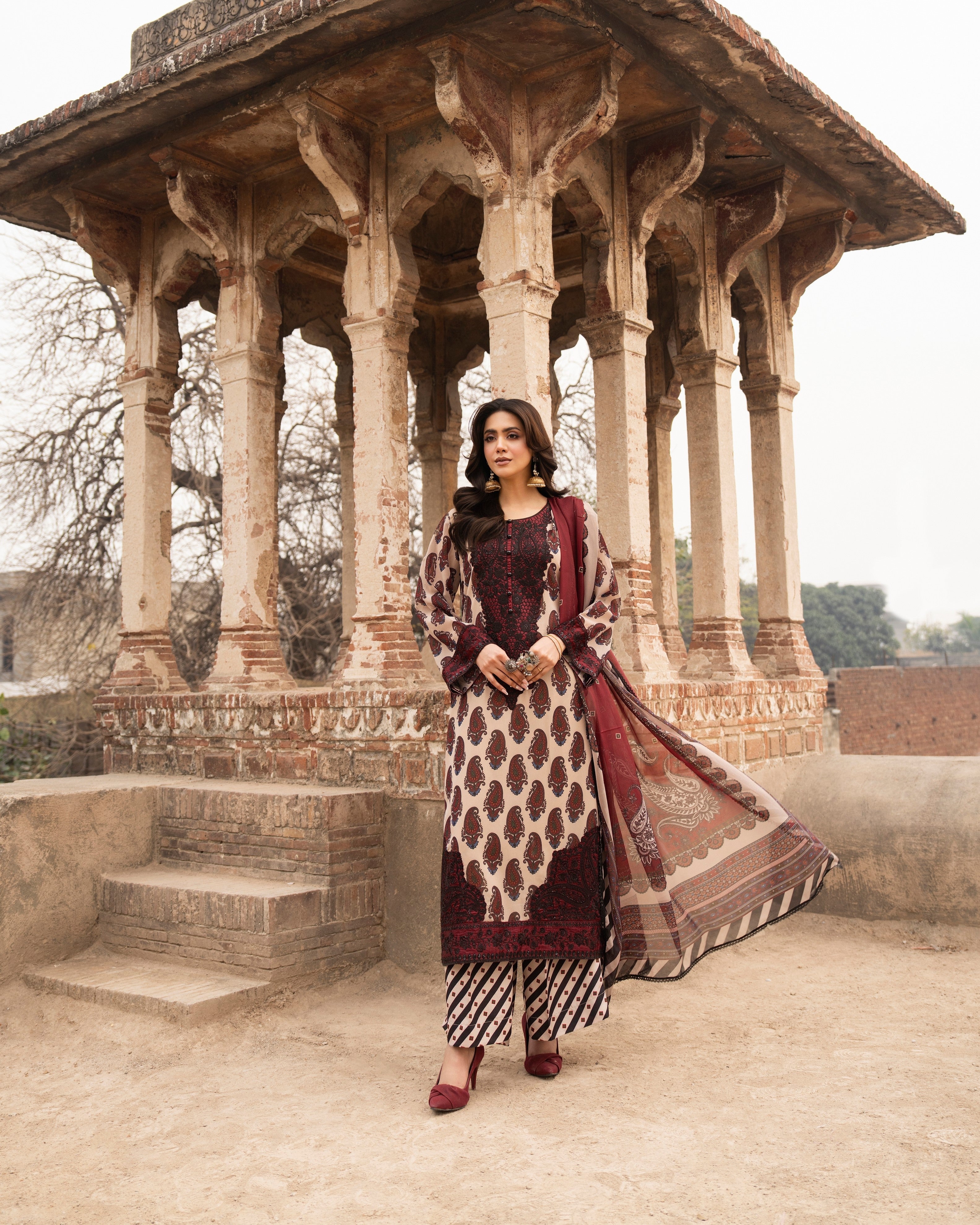 Karma Aura 516 Wine Mahroon – Muslim Boutique