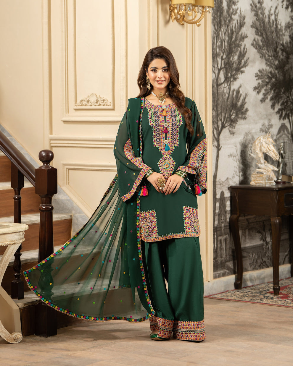 Karma Roohi 465 Emerald Green – Muslim Boutique