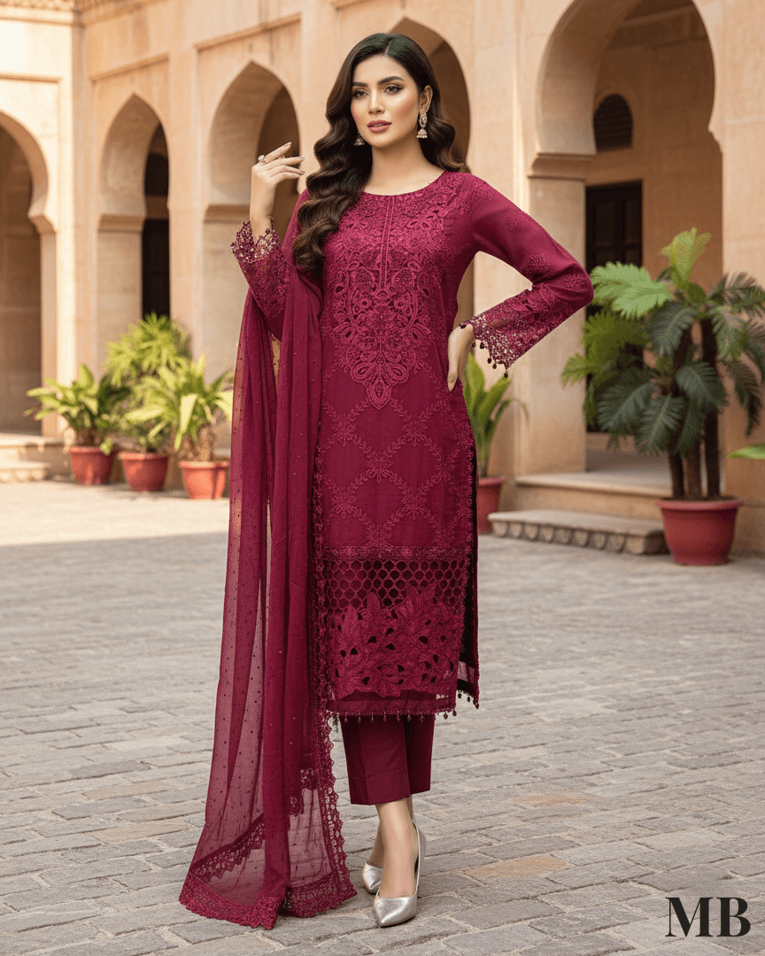 SJ3364 Mehroon – Muslim Boutique