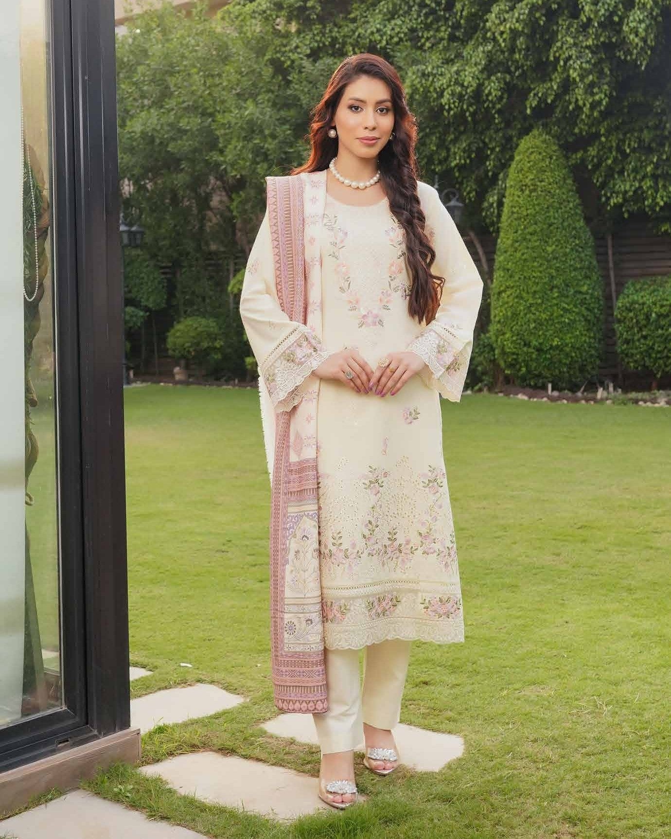 Munira Khas Dhanak MSL 02 Lemon – Muslim Boutique