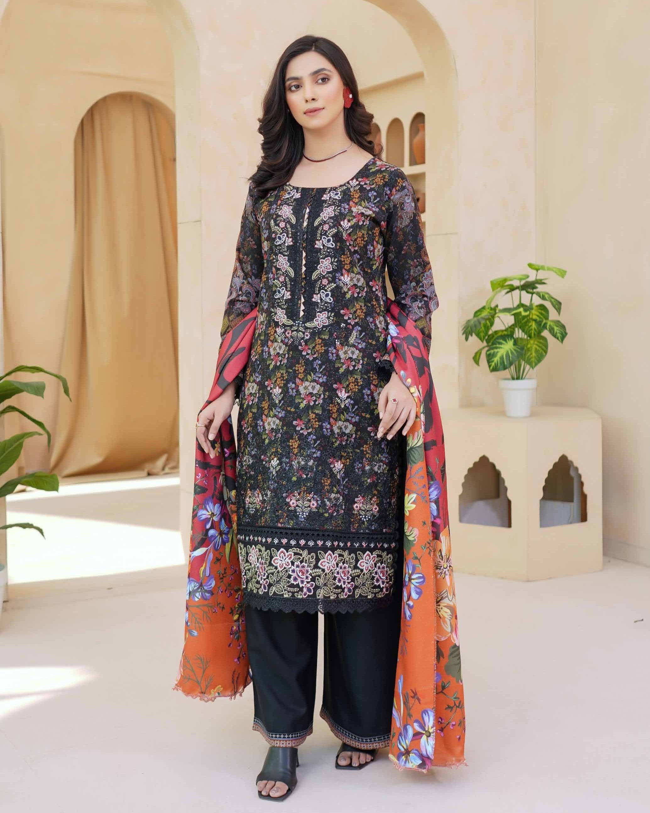 Munira Libas Dhanak MSL 01 Black – Muslim Boutique